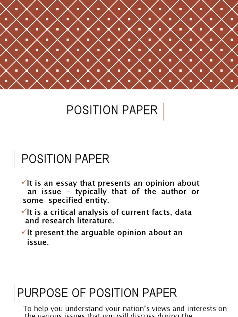 Position Paper | Download Free PDF | Evidence | Essays