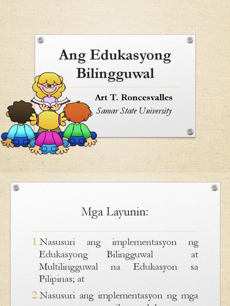 Bilingguwal at Edukasyong Multilinggwal - Art Roncesvalles | PDF