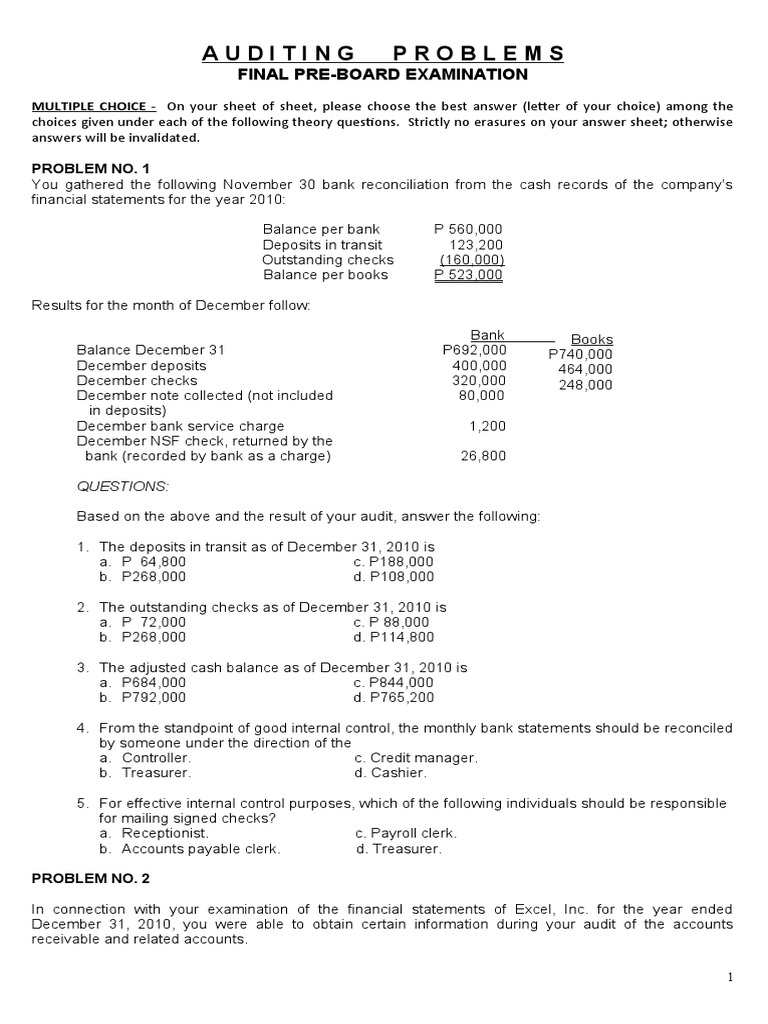 Ap Final Preboard | PDF | Debits And Credits | Bad Debt