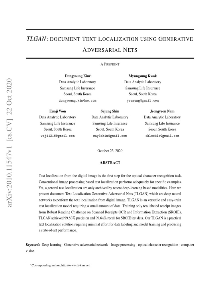 TLGAN: A Practical Deep Learning Model for Accurate Text Localization ...