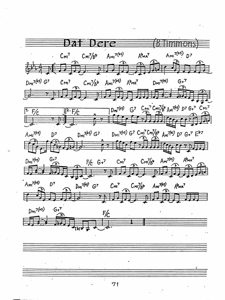 Dat Dere - B.Timmons 0b | PDF