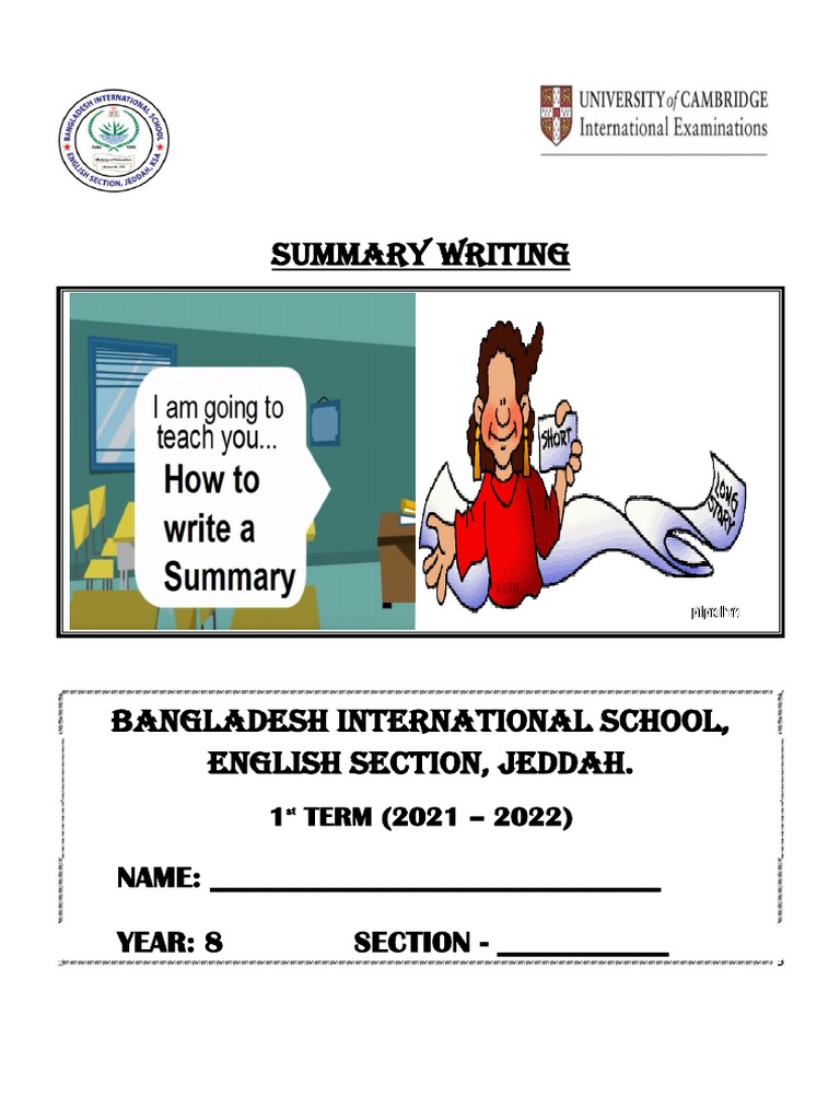 Yr 8 - English - Summary Writing | PDF | Desert | Habitat