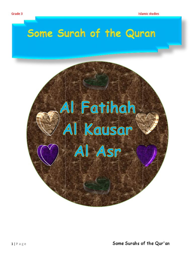 Grade 3 Islamic Studies: Surahs Overview | PDF | Surah | Quran