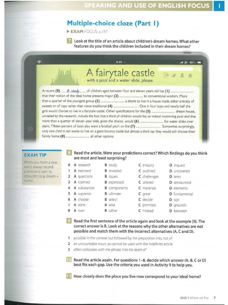 Cae - 2020 - 2021 - Reading - Voc | PDF