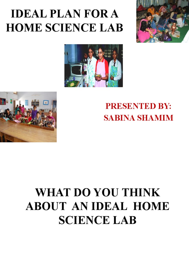 Ideal Plan For A Home Science Lab | PDF