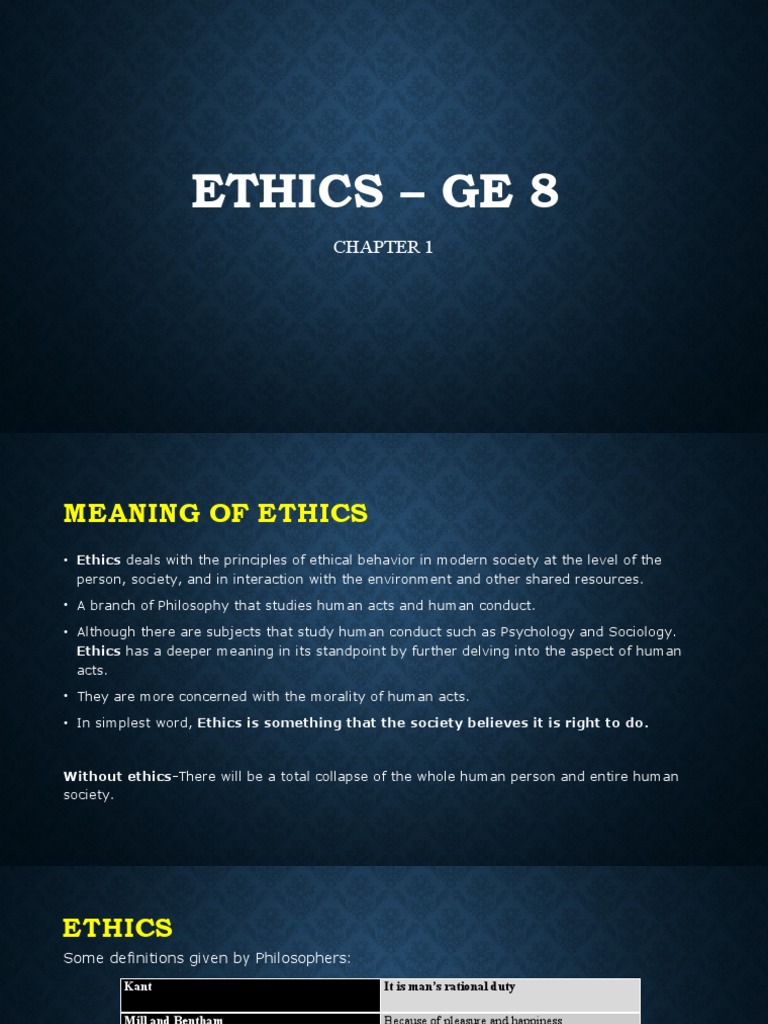 Chapter 1 | PDF | Morality | Reason