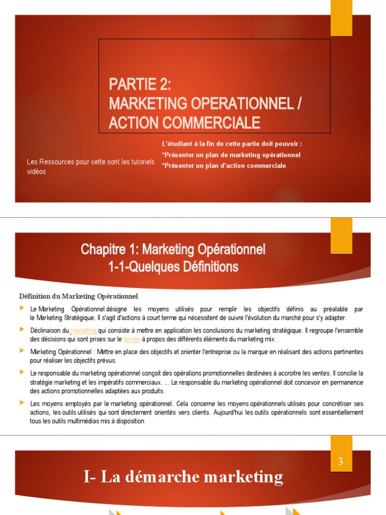 Marketing Opérationel - Partie - B | PDF | Commercialisation ...