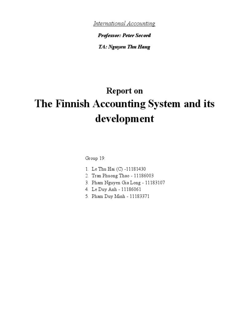 Accounting System in Finland | PDF | International Financial Reporting ...