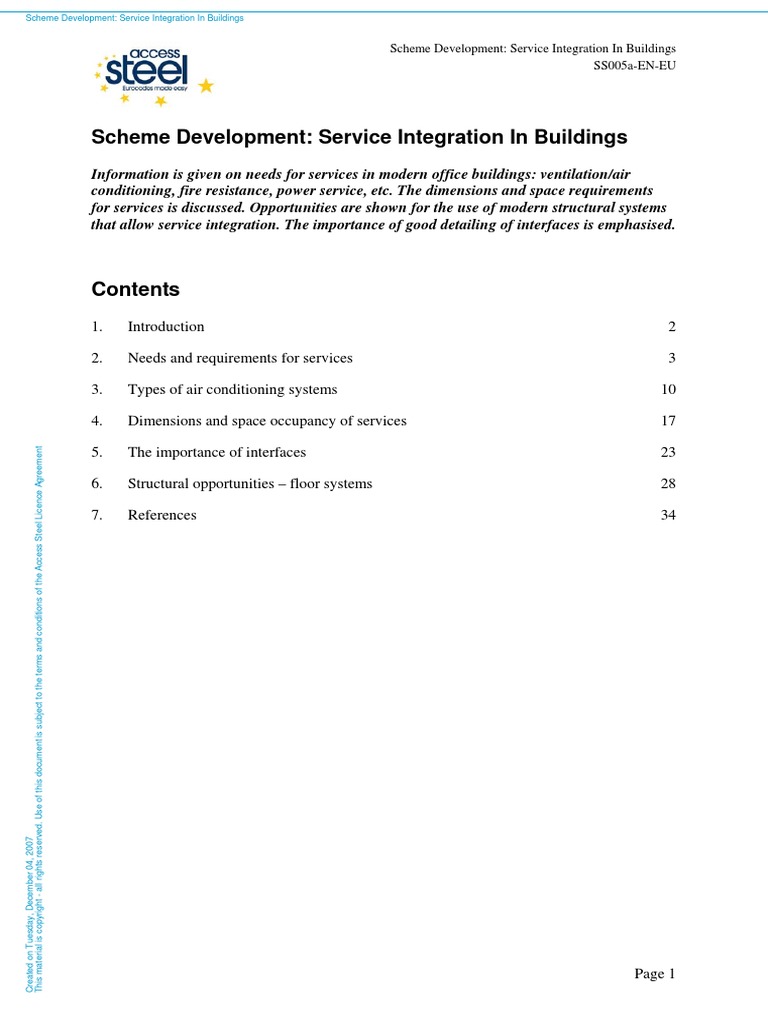 Service Integration in Buildings | PDF | Duct (Flow) | Ventilation ...