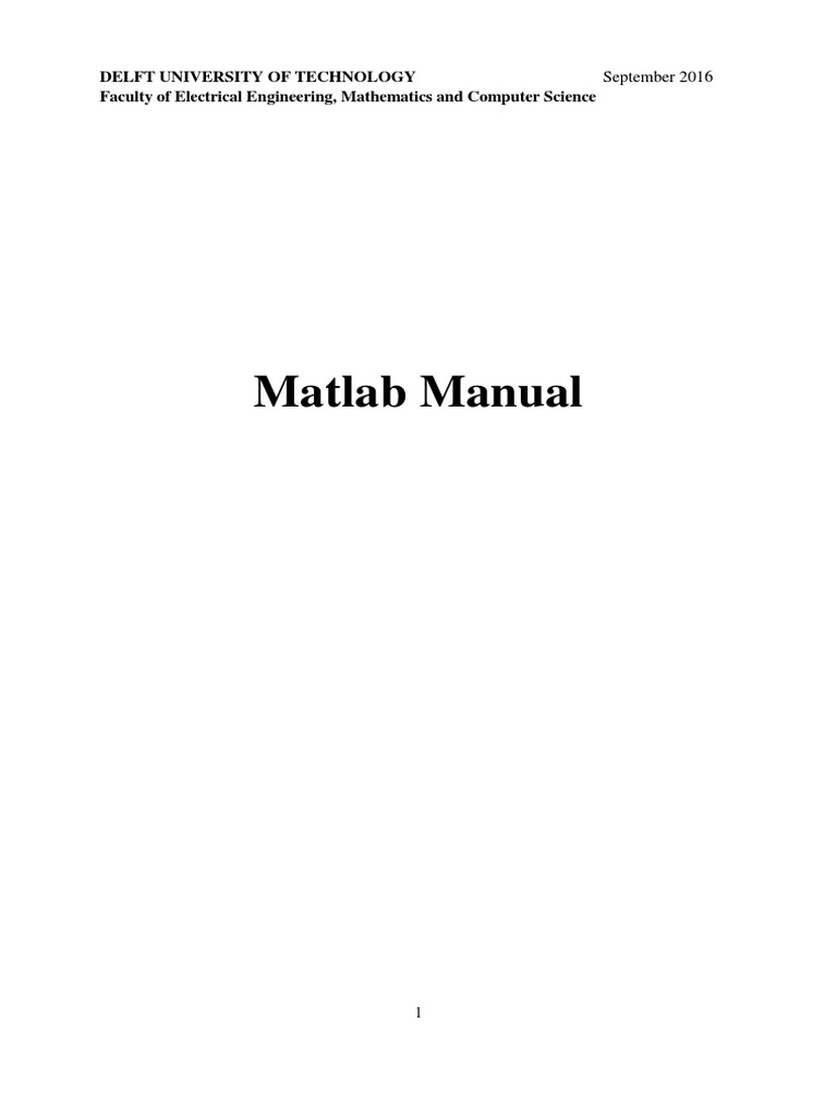 Matlab Manual | PDF | Matrix (Mathematics) | Matlab