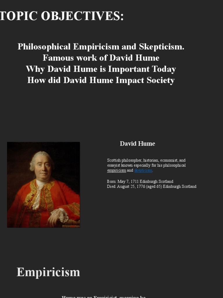 David Hume Presentation by Joaquin Latupan | PDF | Empiricism | David Hume