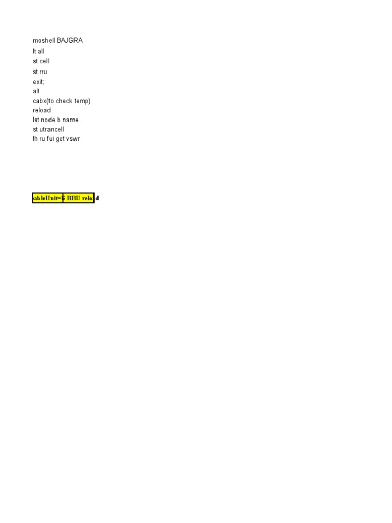 3G Command in Ericsson | PDF