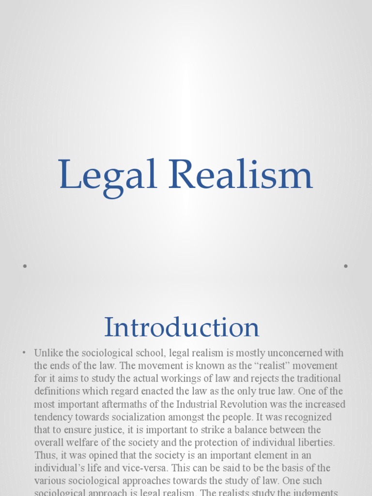 Legal Realism | PDF | Philosophical Realism | Sociology