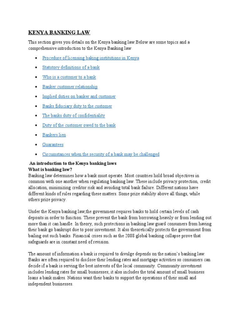Banking Law | PDF | Banks | Bank Regulation