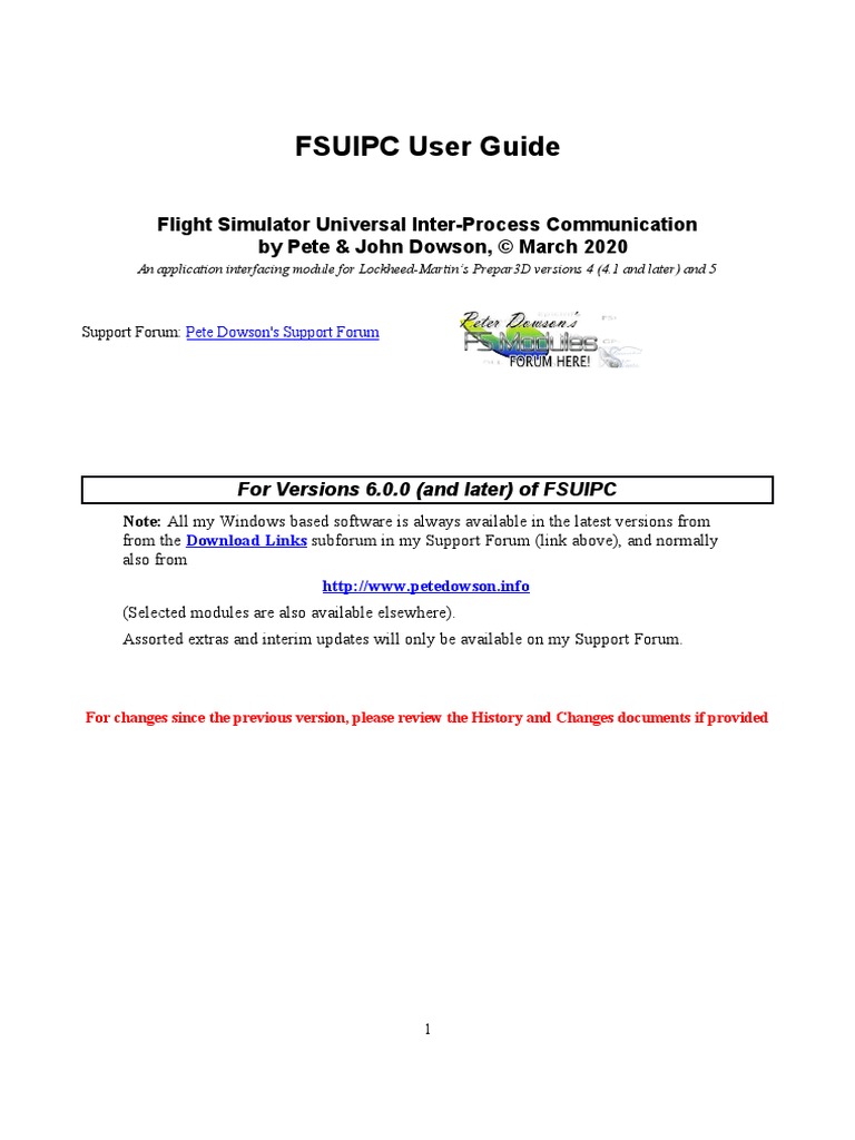 Fsuipc User Guide | PDF | Computer File | Personal Digital Assistant