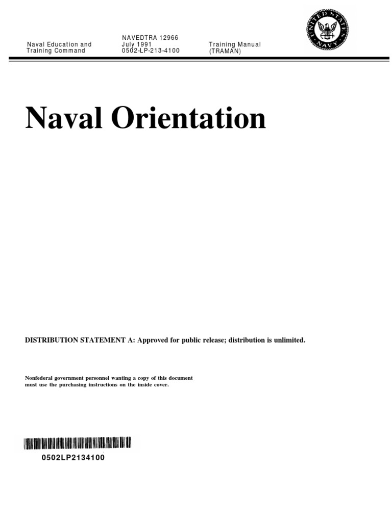 Naval Orientation TOC Etc | PDF | United States Navy | United States ...