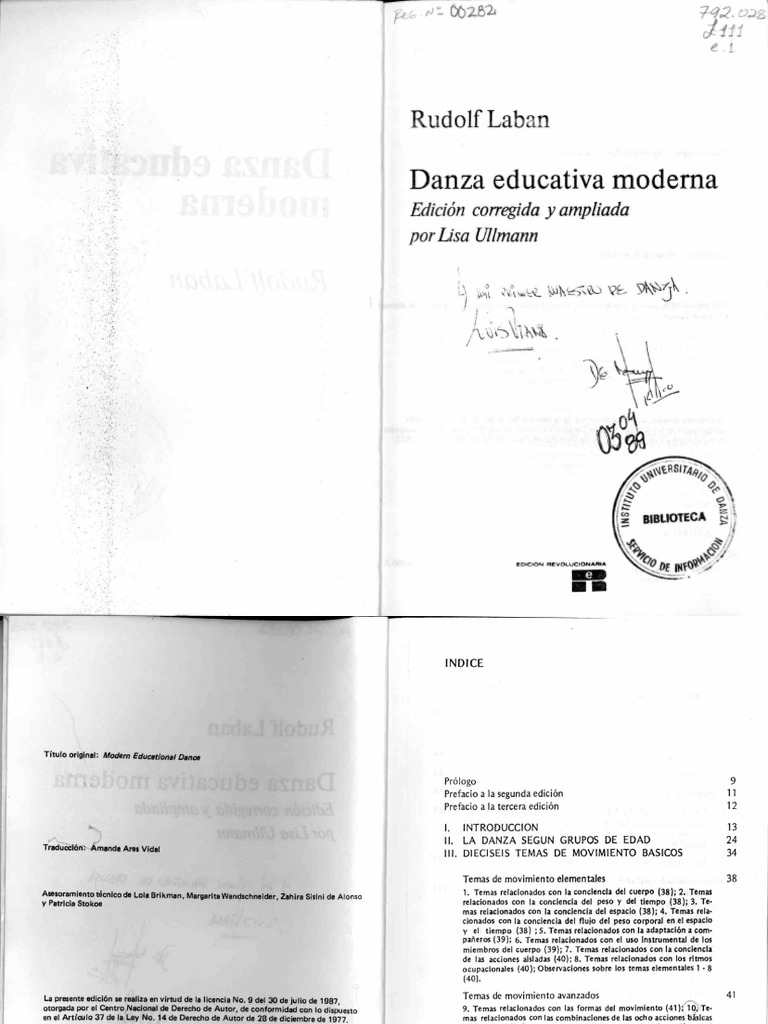 Laban Rudolf. Danza Educativa Moderna | PDF