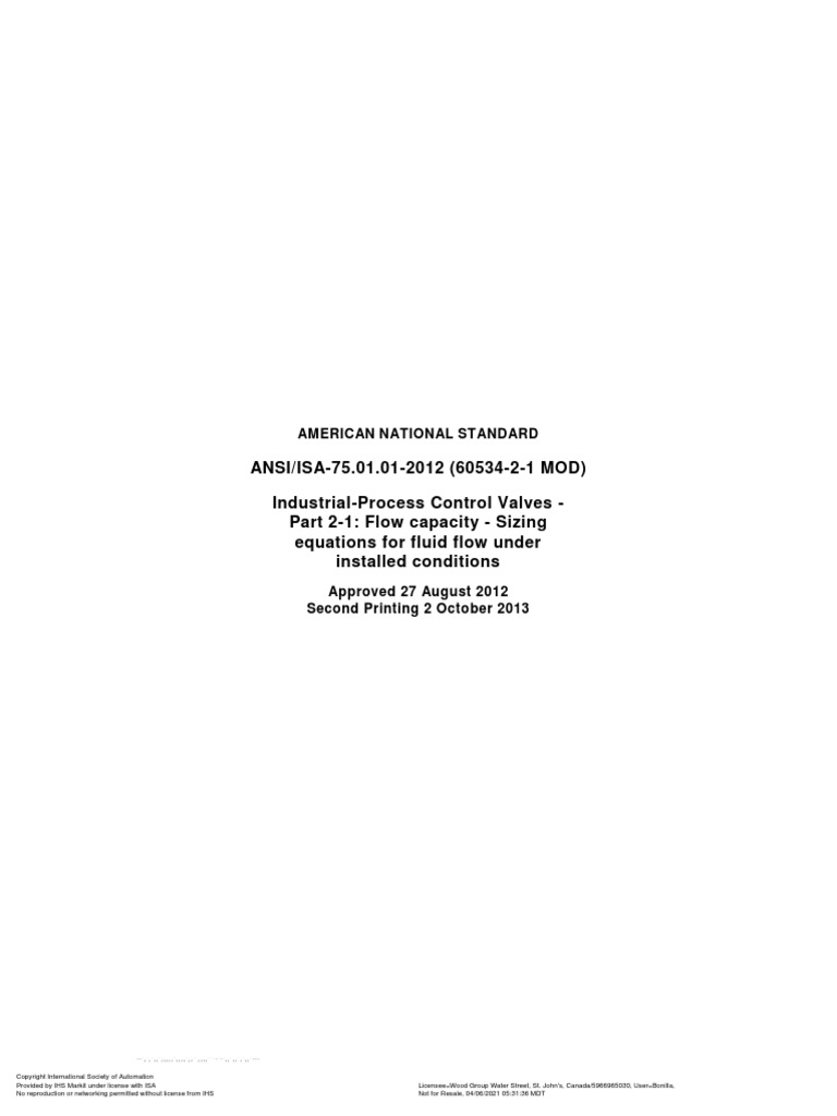 Isa 75.01.01 | PDF | Fluid Dynamics | Patent