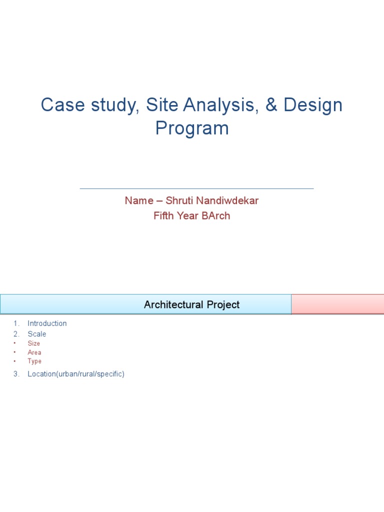 Case Study, Site Analysis, & Design Programe | Download Free PDF | Sustainability | Natural ...