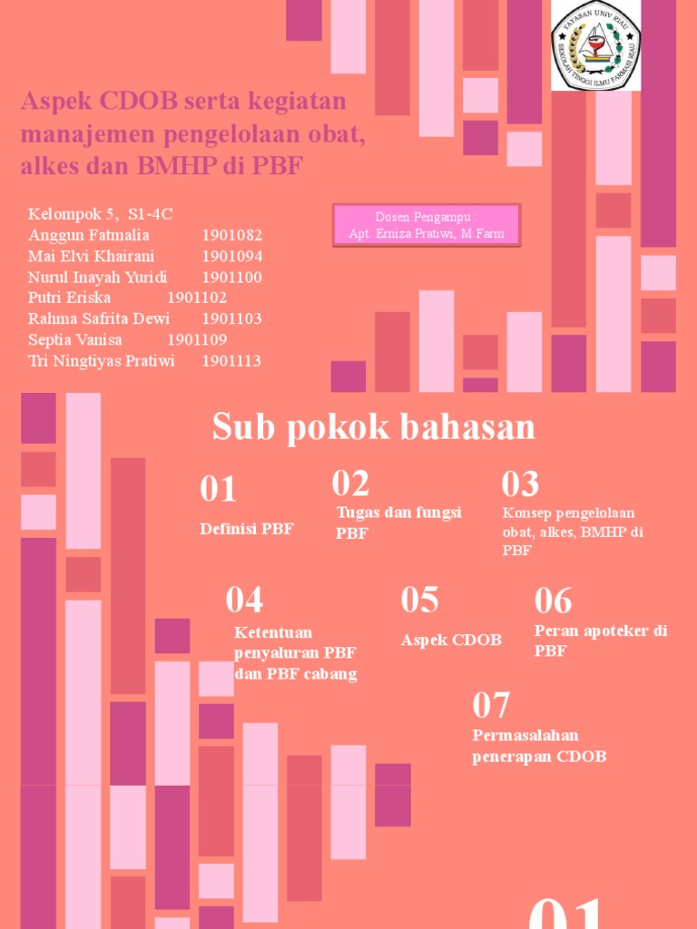 Aspek CDOB Di PBF - Kel 5 - Manajemen Farmasi | PDF