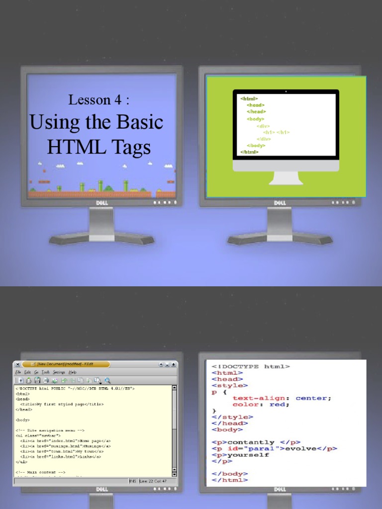 Basic HTML Tags and Their Usage | PDF | Html Element | Html