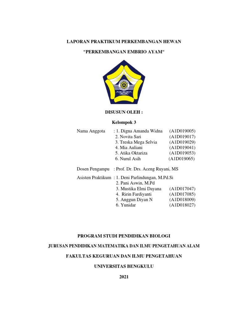 Kel 3A - Pengamatan Embrio Ayam | PDF