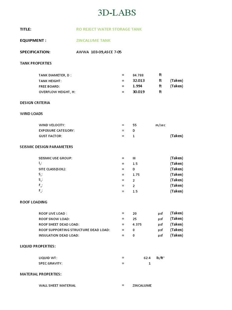 API 650 Water Tank Specifications | PDF | Building Engineering ...