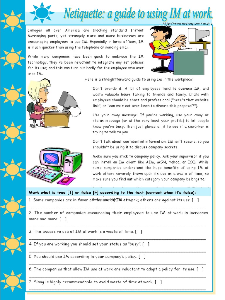 Conversation About Netiquette | PDF | Instant Messaging | Online Services