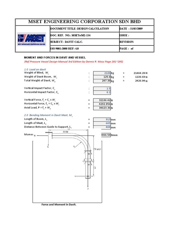 Mset Engineering Corporation Sdn Bhd Ref Pressure Vessel Design