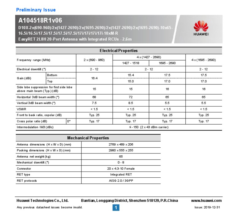 A104518 R1 V 06 | PDF | Antenna (Radio) | Decibel