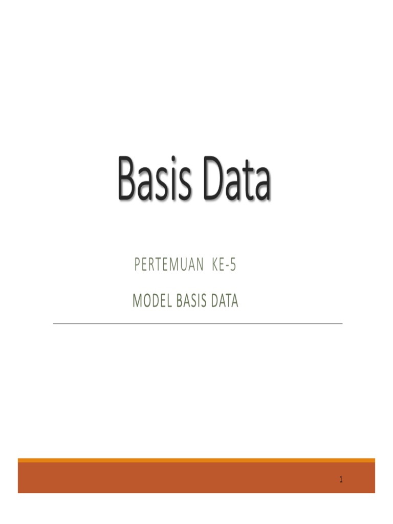 5 Model Basis Data | PDF