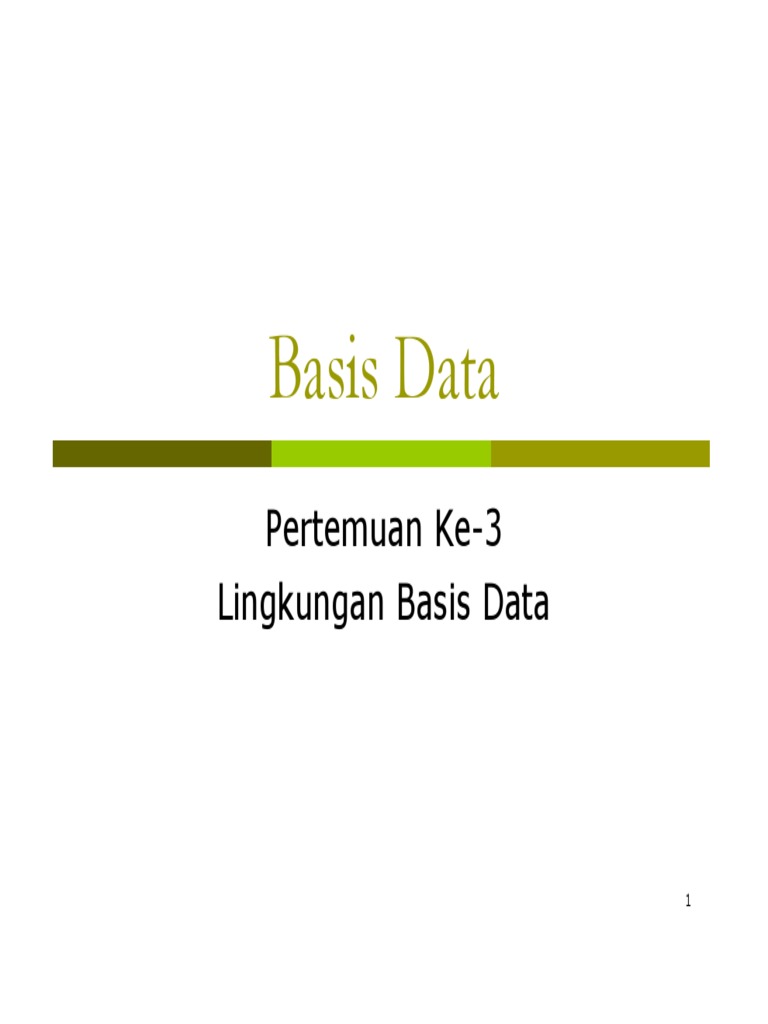 3 Lingkungan Basis Data | PDF