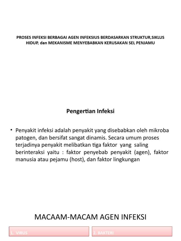 Proses Infeksi Berbagai Agen Infeksius | PDF