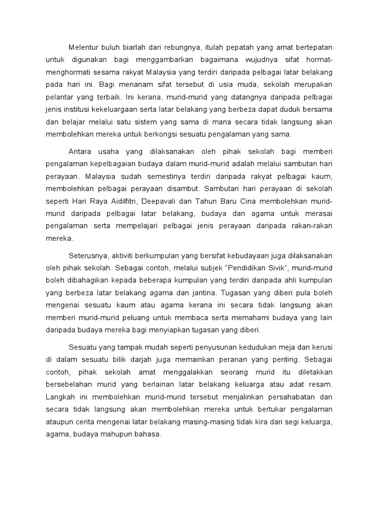 Melentur Buluh Biarlah Dari Rebungnya | PDF