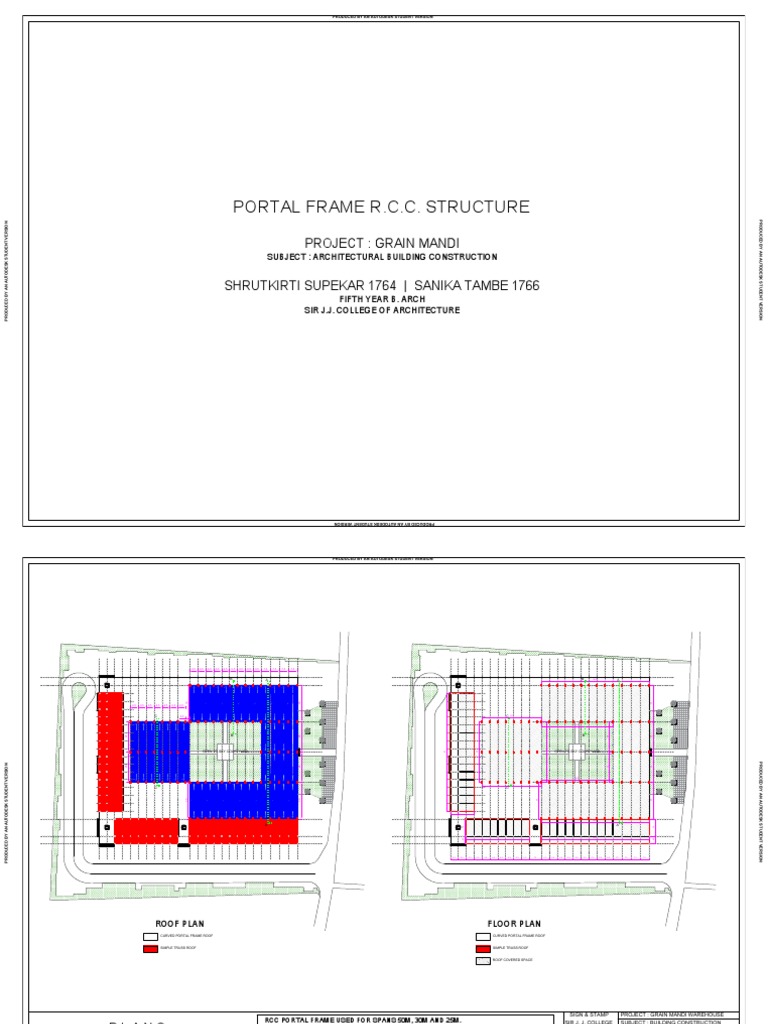 1764 Shrutkirti RCC Portal Frame | PDF | Building Technology | Building