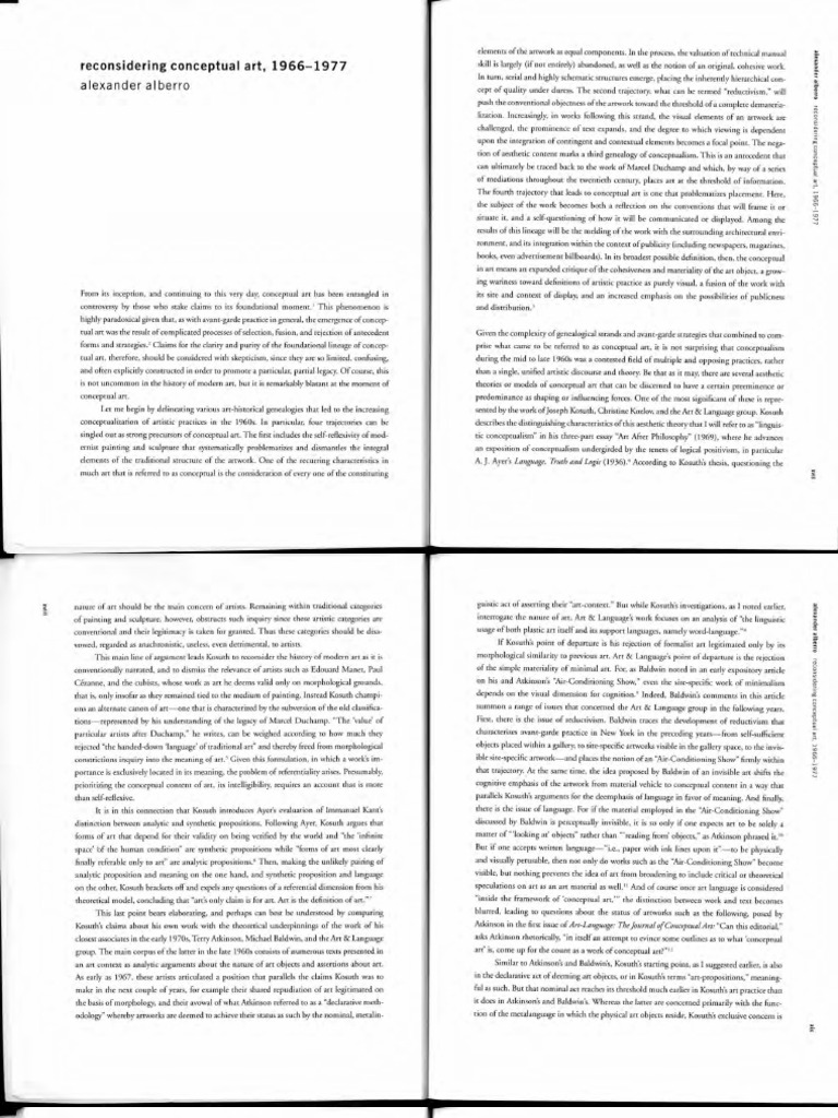 Alexander Alberro Reconsidering Conceptual Art | PDF
