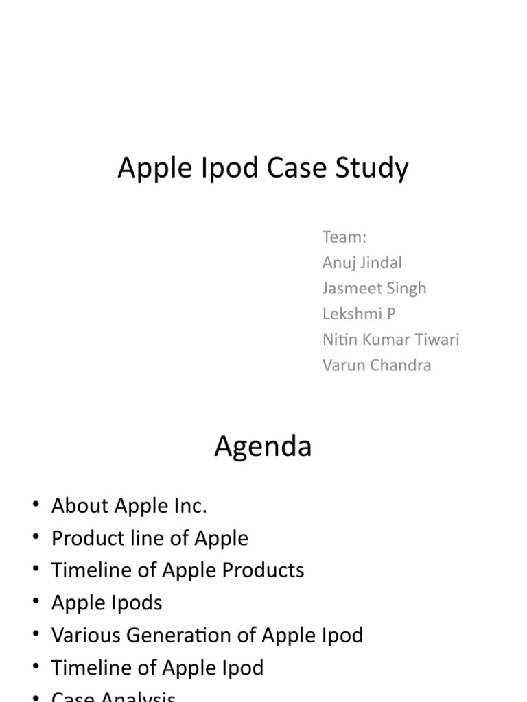 Apple iPod Case Study Overview | PDF | I Pod | Apple Inc.