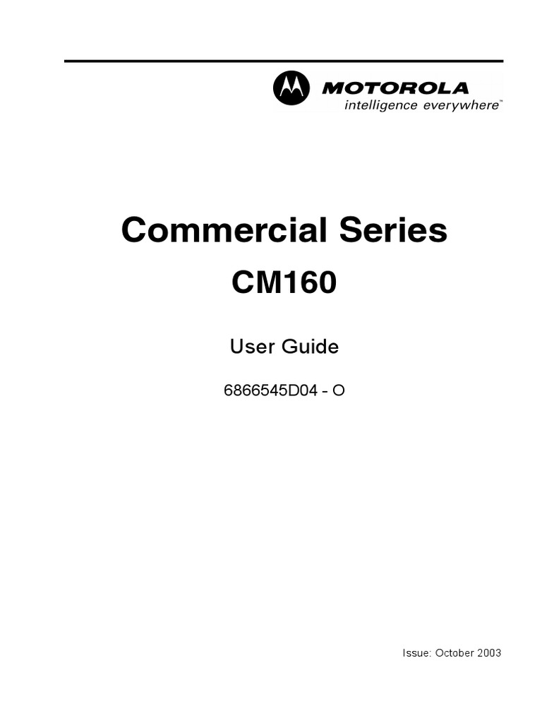 CM160 - User Guide - EN | PDF | Copyright | Menu (Computing)