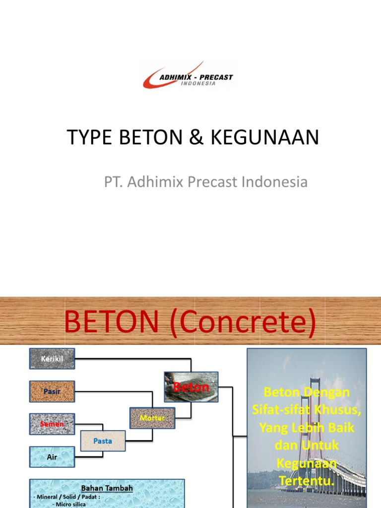 Jenis Beton & Kegunaannya | PDF
