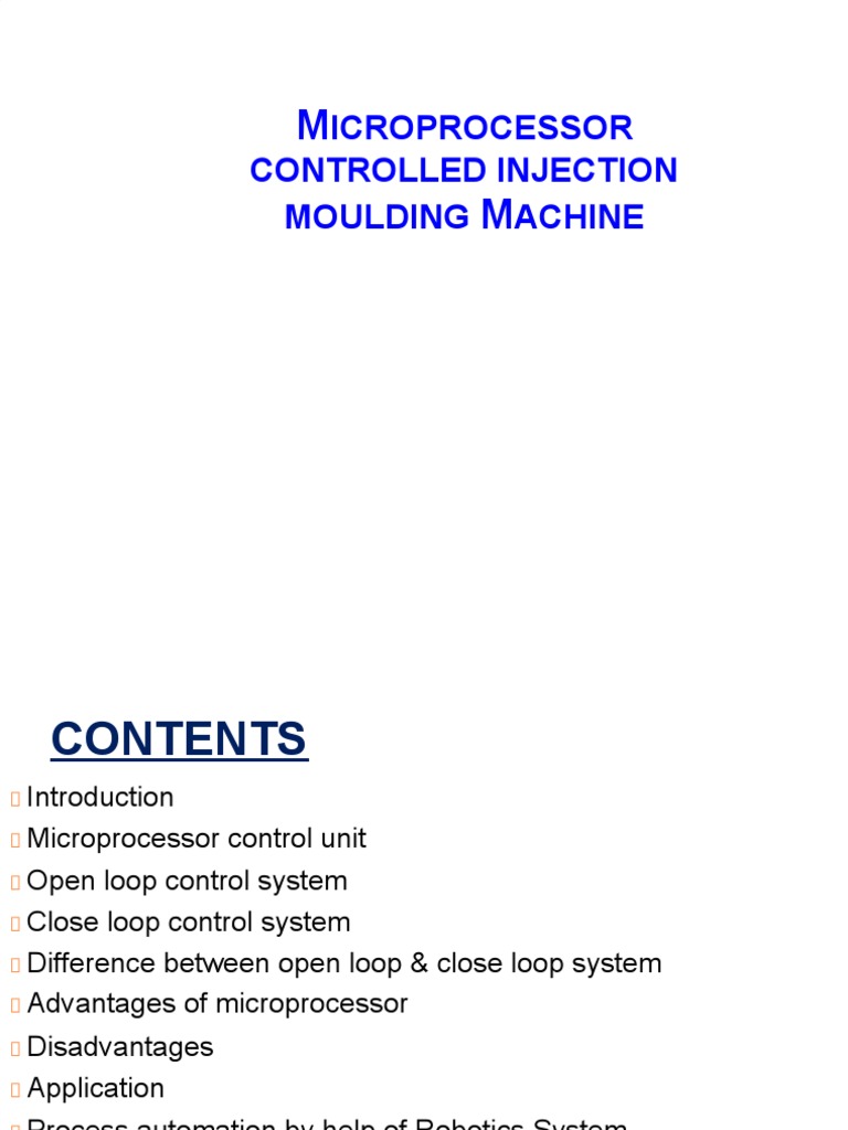 Icroprocessor Controlled Injection Moulding Achine | PDF | Automation ...