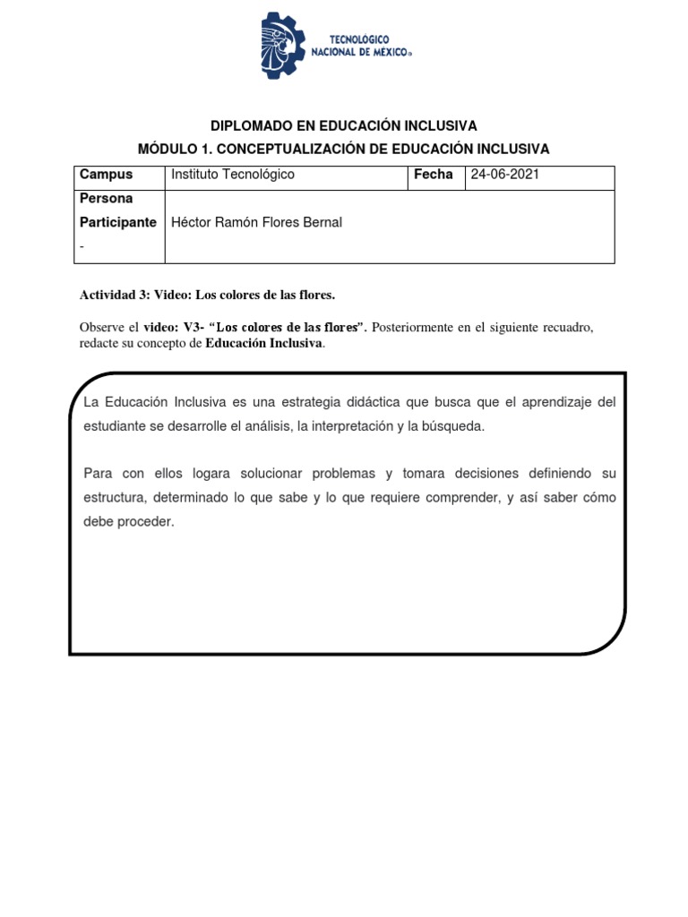 Flores Hector M1 ACT03 | PDF