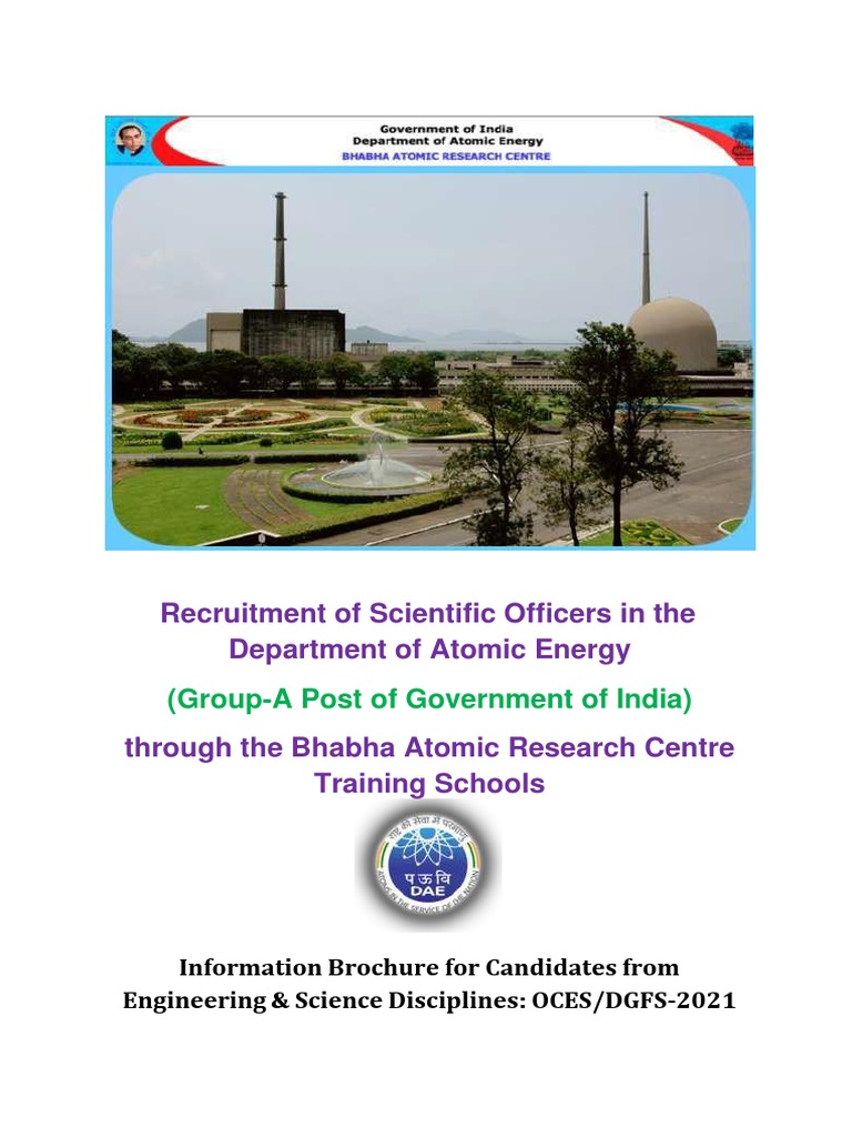 BARC Information Brochure 2021 Final | PDF | Engineering | Postgraduate ...