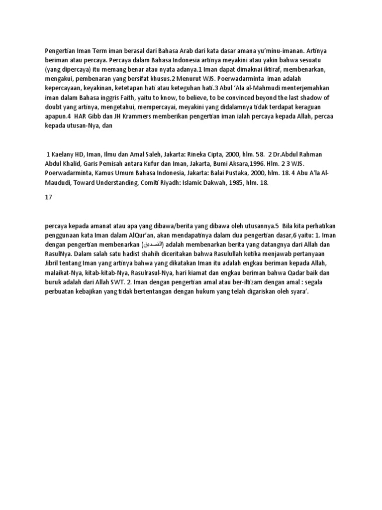Pengertian dan Makna Iman dalam Islam | PDF