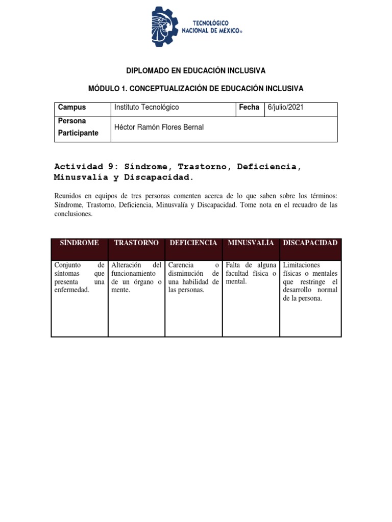 Flores Hector M1 ACT09 | PDF | Ciencia y matemáticas