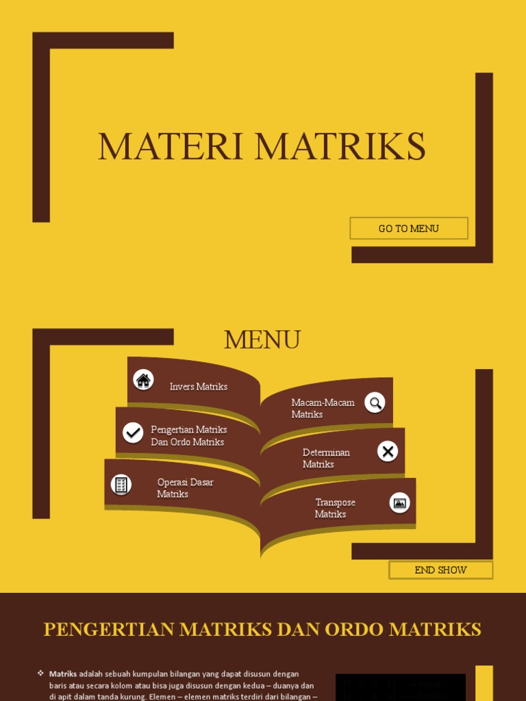 Materi Matriks MTK | PDF | Metode & Bahan Ajar
