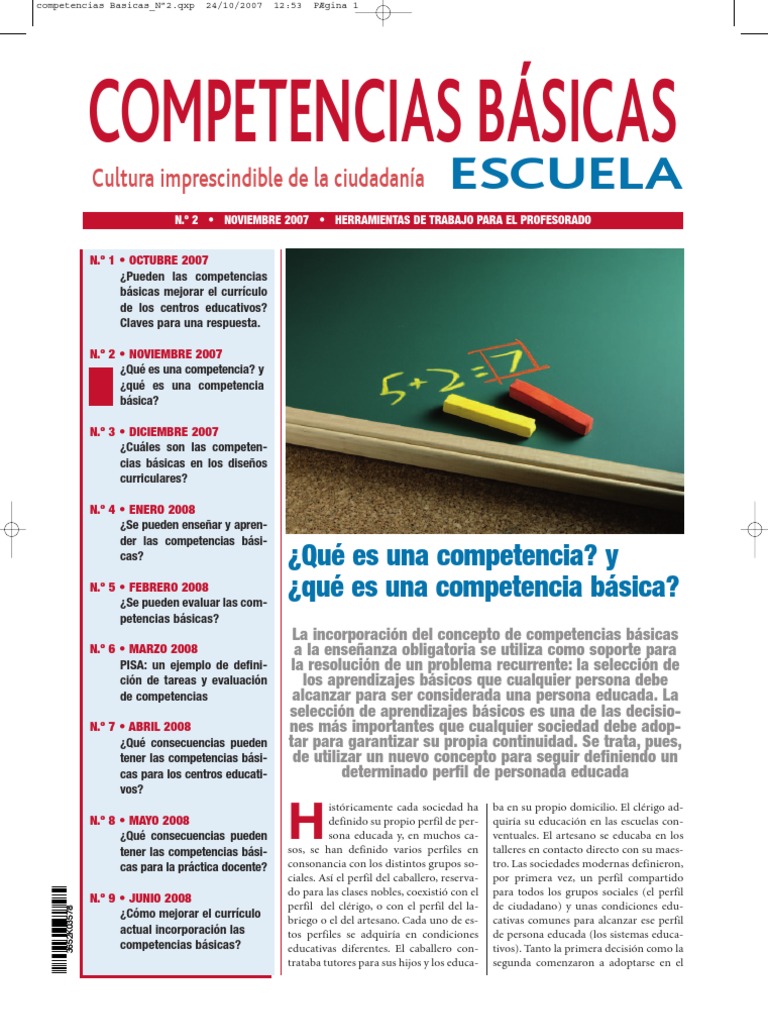 ¿Qué Es Una Competencia? y ¿Qué Es Una Competencia Básica? | PDF ...