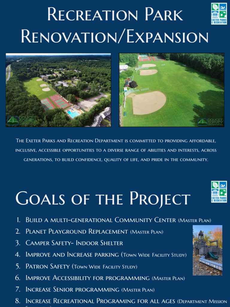 Recreation Park Renovation Presentation 1 28 2020 Pdf Parks