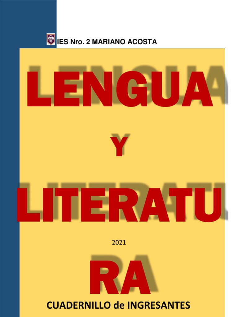Cuadernillo de Ingreso Profesorado en Lengua y Literatura | PDF ...