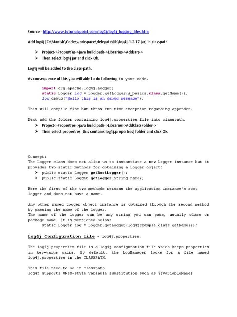 Import Static Class: Log Log | PDF | Java Platform | Software