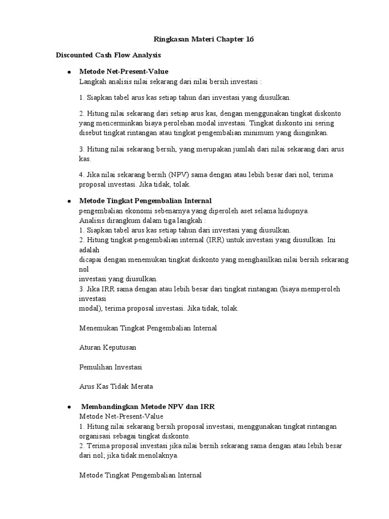Ringkasan Materi Chapter 16 | PDF